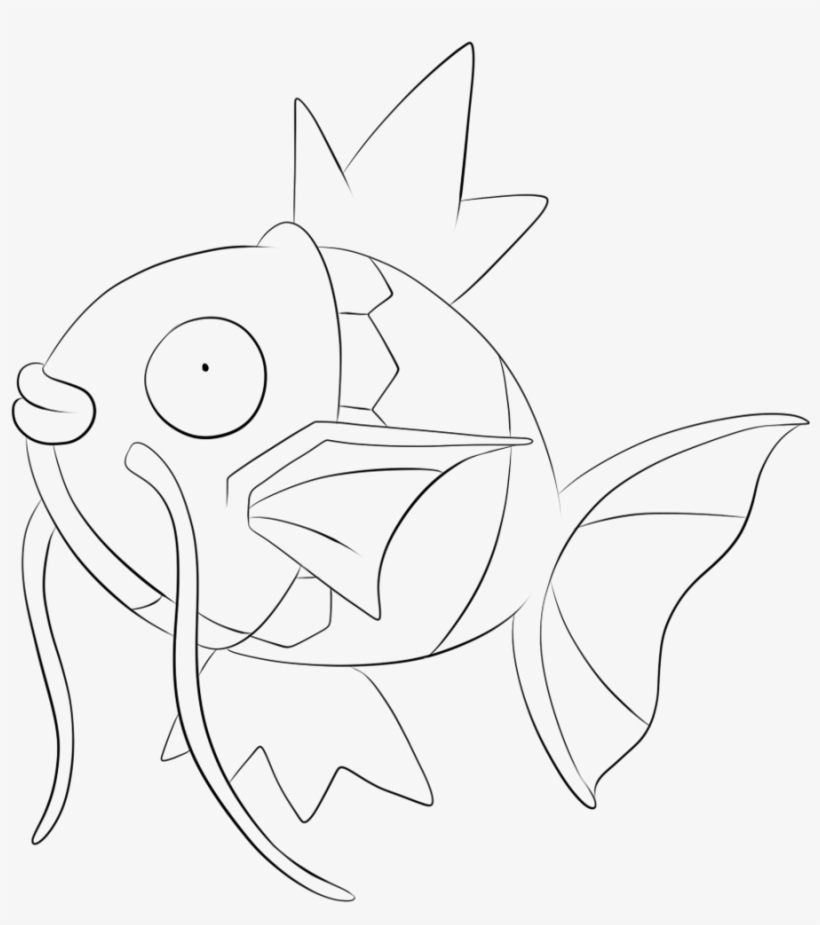 Clip Library Download Magikarp Lineart By - Magikarp Black And White ...