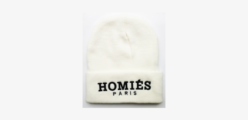 Homies Paris Classic Canvas Beanie White Black - Bonnet Homiès Sixth ...
