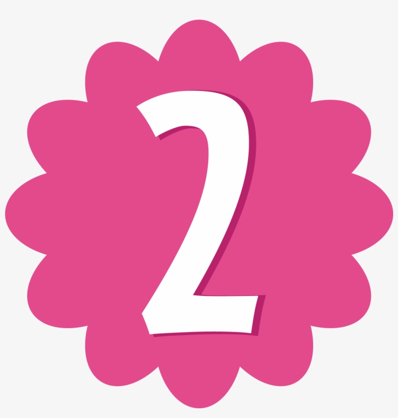 Pink Clipart Number - Number Two Color Pink - Free Transparent PNG ...