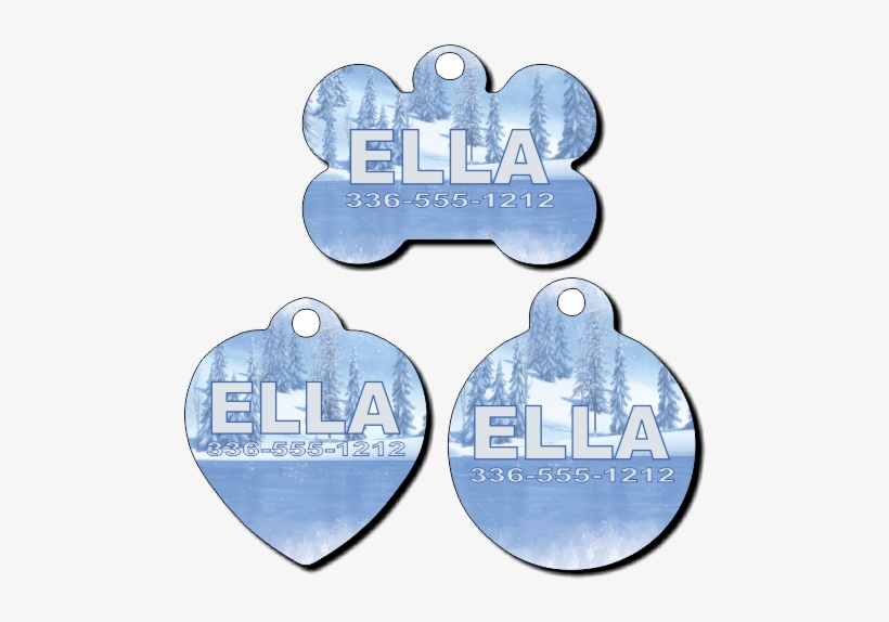Personalized Frozen Ice Background Pet Tag For Dogs - Disney Frozen 7.5 ...