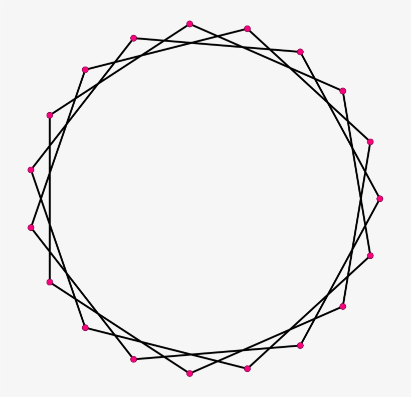Regular Star Polygon 19-3 - Star Polygon 16 3 - Free Transparent PNG ...