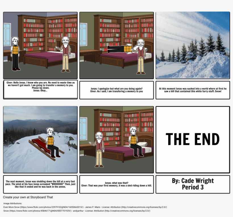 The Giver Jonas Gets A Memory Storyboard Caccwright - Memory - Free ...