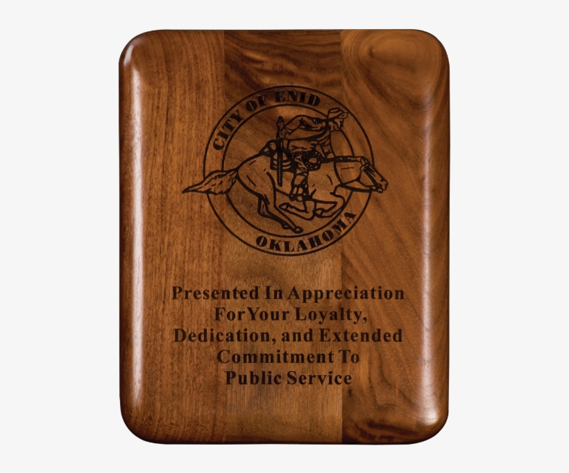 Genuine Walnut Elliptical Edge Round Corner Plaque - Custom Genuine ...