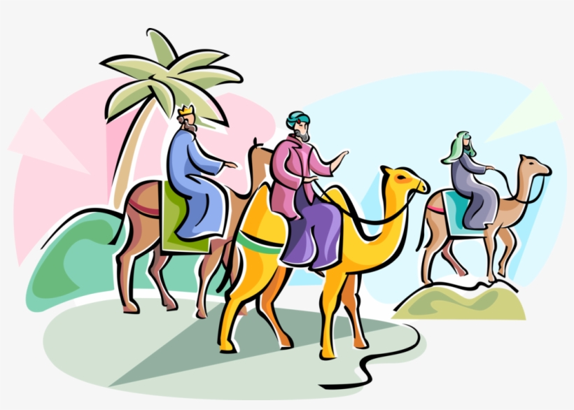 3 Wise Men Epiphany Royalty Free Vector Clip Art Illustration - January ...