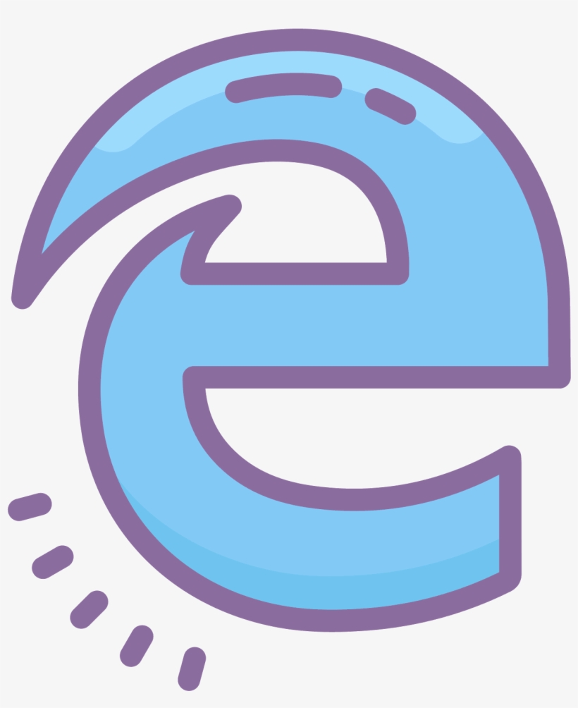 Microsoft Edge Icon On Transparent Background - Microsoft Edge Icon ...