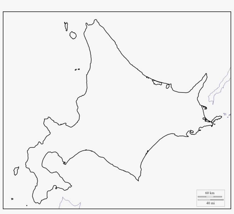 Hok Bl - Hokkaido Map Outline - Free Transparent PNG Download - PNGkey