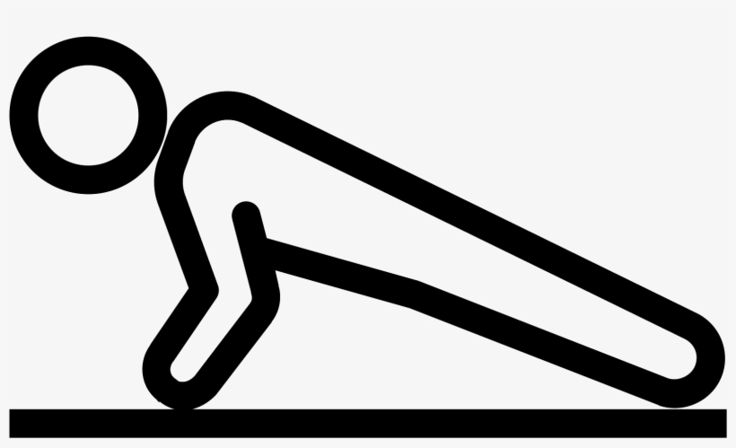 It's A Logo For A Person Doing A Pushup As An Exercise - Push Up Clip ...