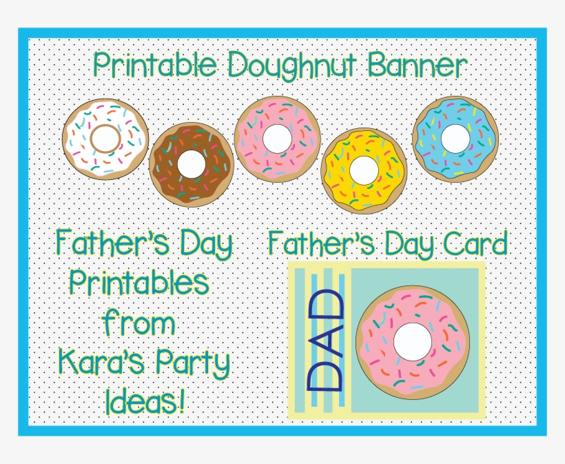 Father's Day Roundup Free Printables - Donut Banner Printable - Free ...