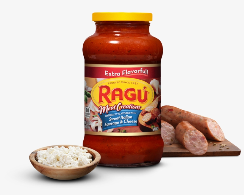 Sweet Italian Sausage & Cheese Sauce - Ragu Robusto! Pasta Sauce, Sweet ...