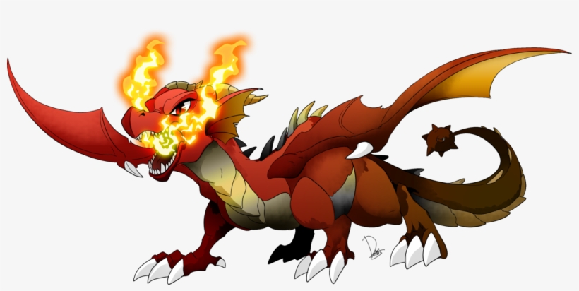 Dormin-kanna, Dragon, Fire, Horn, Male, Oc, Oc - Cartoon Red Dragon ...