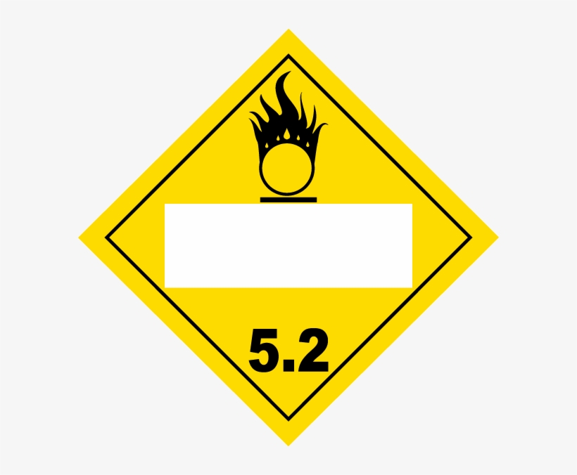 Blank Organic Peroxide Class - Oxidizer Placard - Free Transparent PNG ...