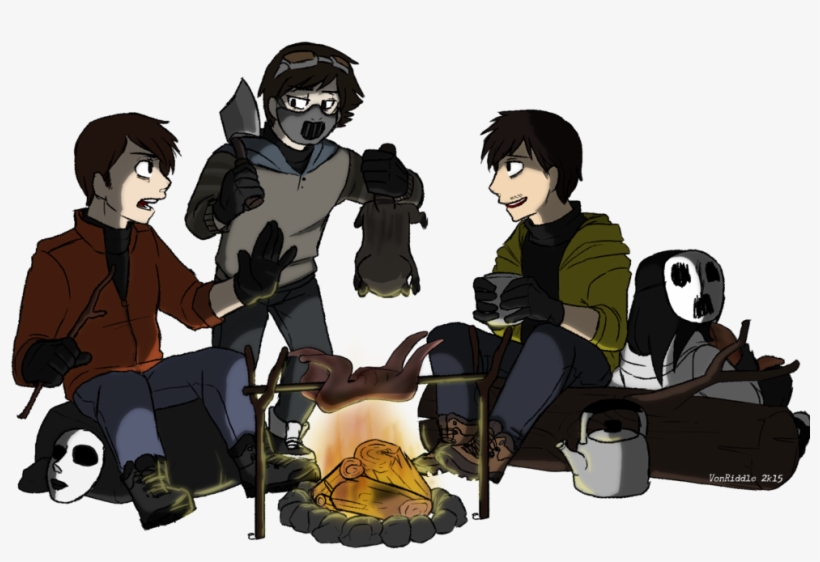 Creepy Clipart Sick - Masky X Kate The Proxy - Free Transparent PNG ...