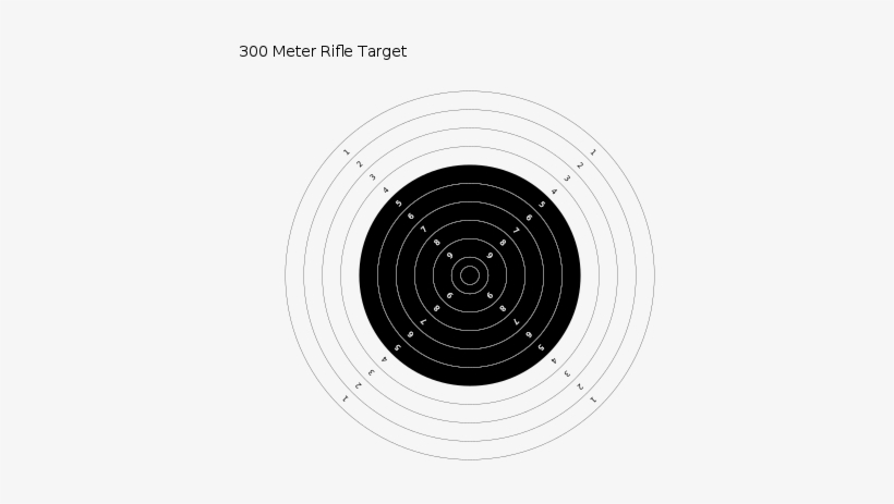 The 10-ring Bullseye Target Used For The Issf 300 Meter - Issf 50m ...