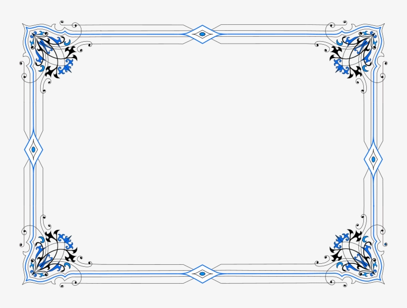 Medium Image - Fancy Png Blue Borders - Free Transparent PNG Download ...