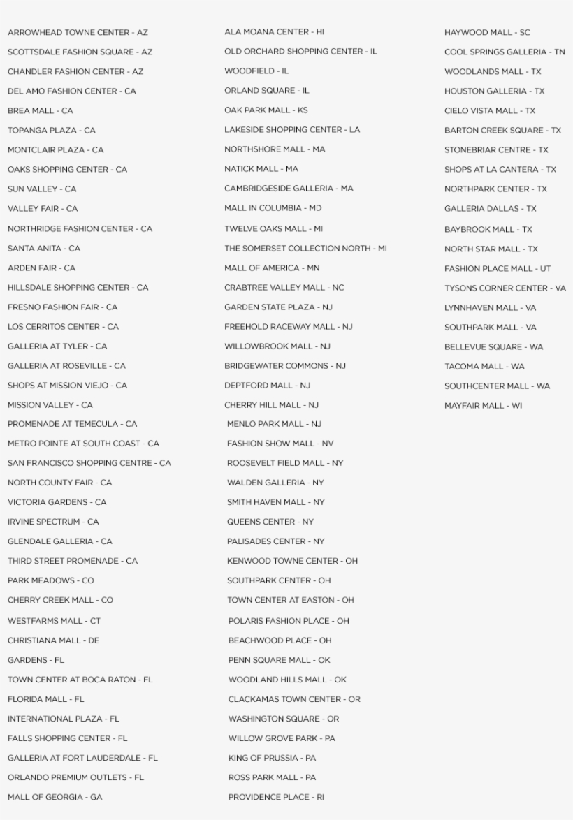 Here Is The Store List - Document - Free Transparent PNG Download - PNGkey