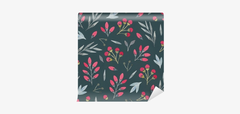 Watercolor Seamless Floral Pattern Wall Mural • Pixers® - Watercolor ...