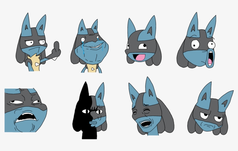 Lucario Meme Faces By Winick-lim - Cartoon - Free Transparent PNG ...