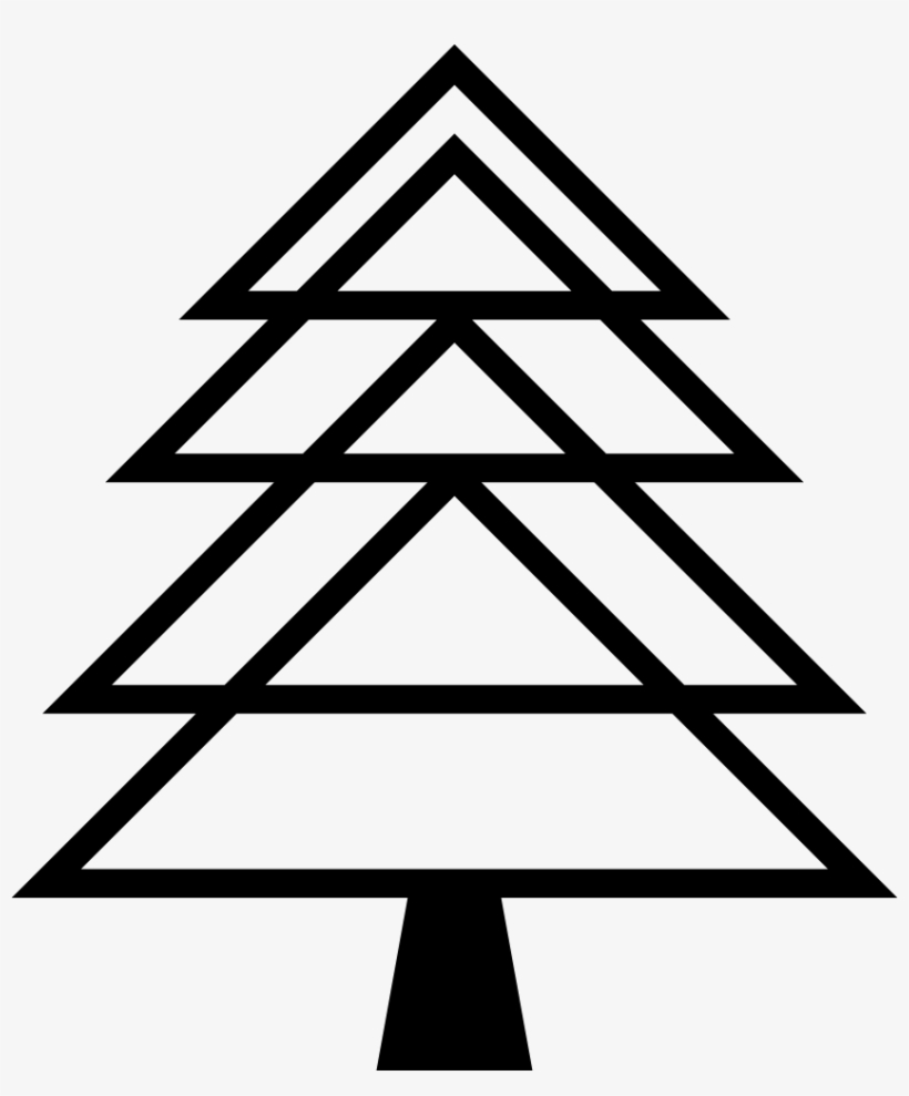 Christmas Tree Vector - Tree Made Of Triangles - Free Transparent PNG ...