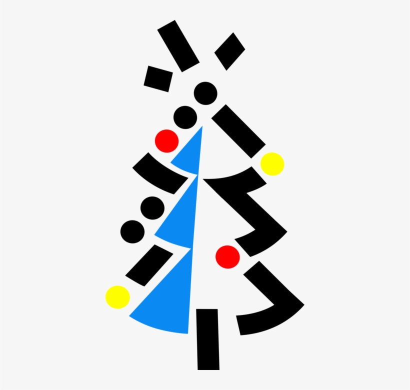 Vector Illustration Of Evergreen Christmas Tree - Circle - Free ...