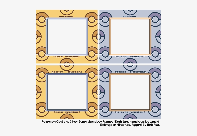 Super Game Boy Frames - Pokemon Frames - Free Transparent PNG Download ...