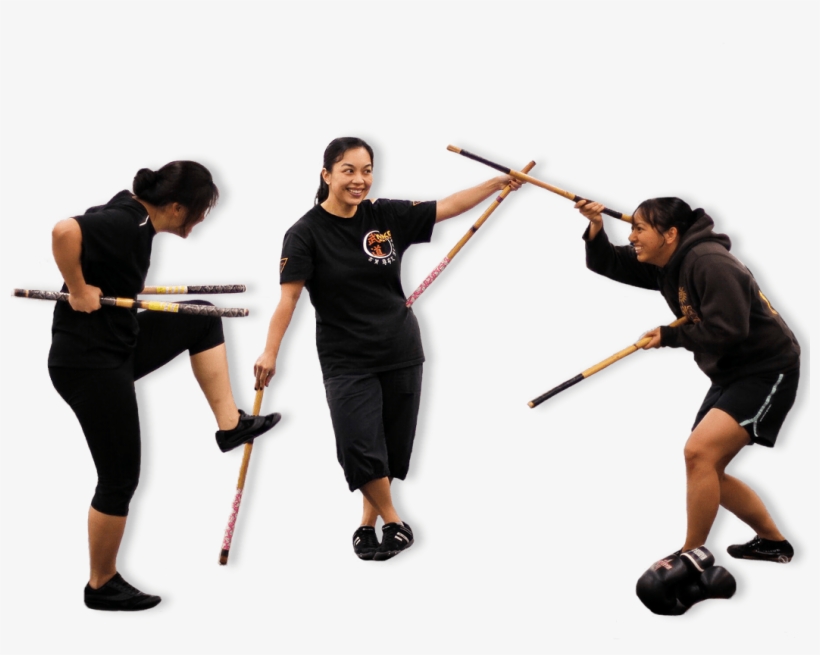 Three Woman Practicing Kali Mkg - Arnis - Free Transparent PNG Download ...