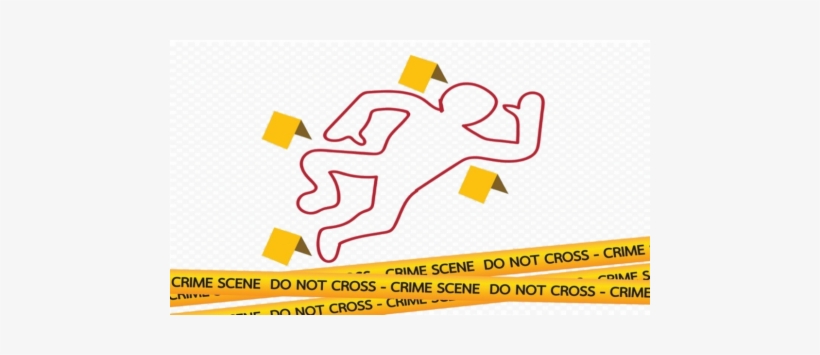 Crime Scene Body Outline And Tape - Graphic Design - Free Transparent ...