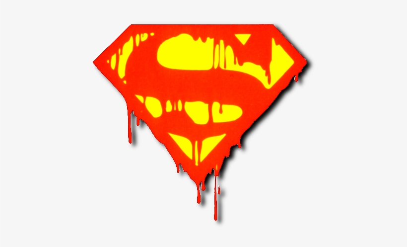 Death Of Superman Simbol - Melting Superman Logo - Free Transparent PNG ...
