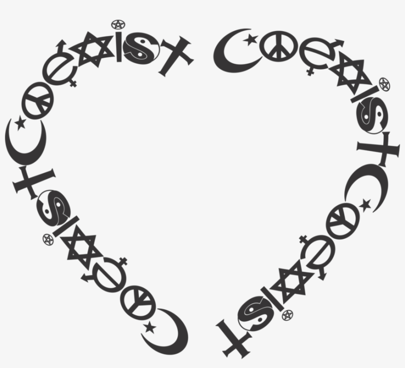 Coexist Judaism Computer Icons Jewish People - False Wall Room Decor ...