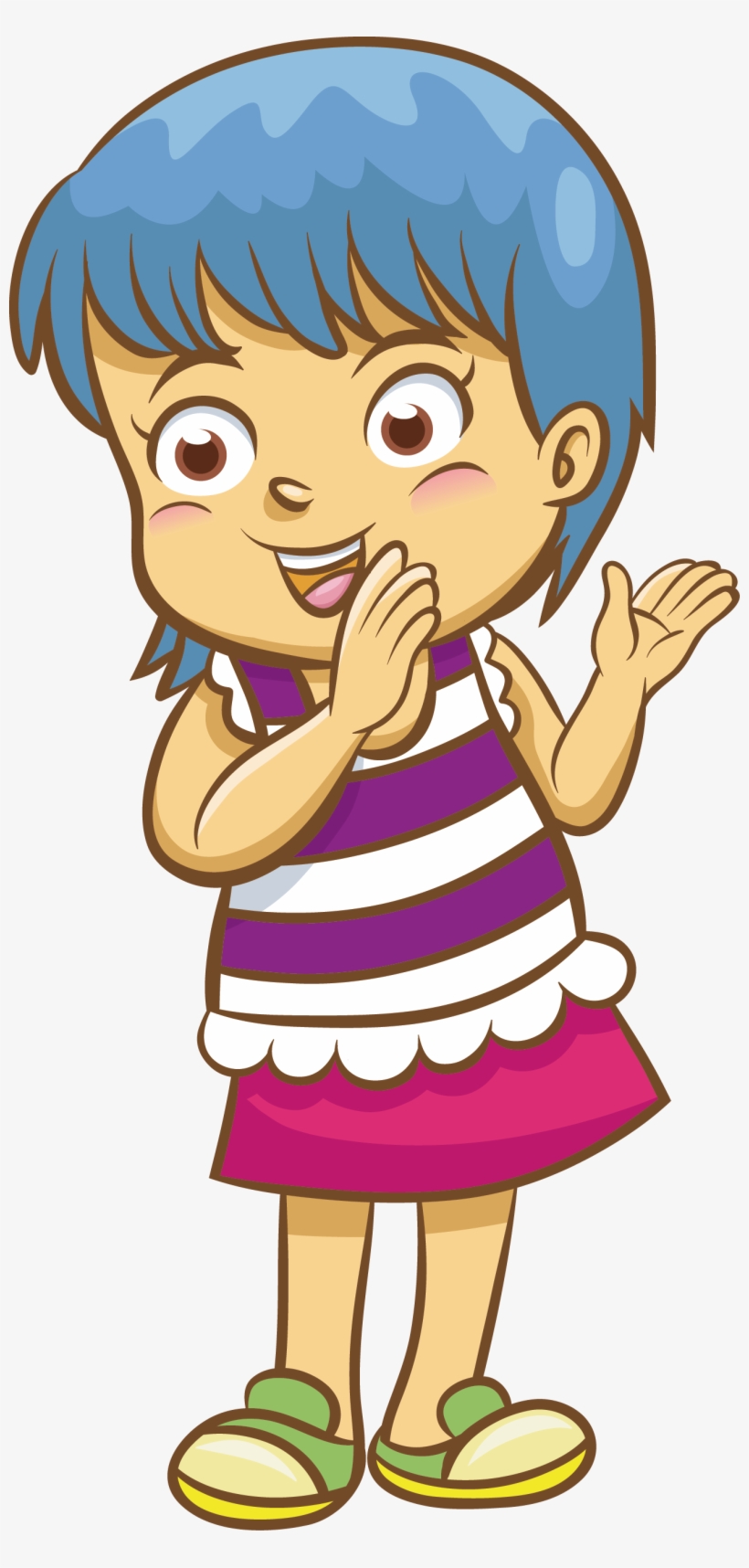Clapping Cartoon Clip Art - Girl Clapping Clip Art - Free Transparent ...