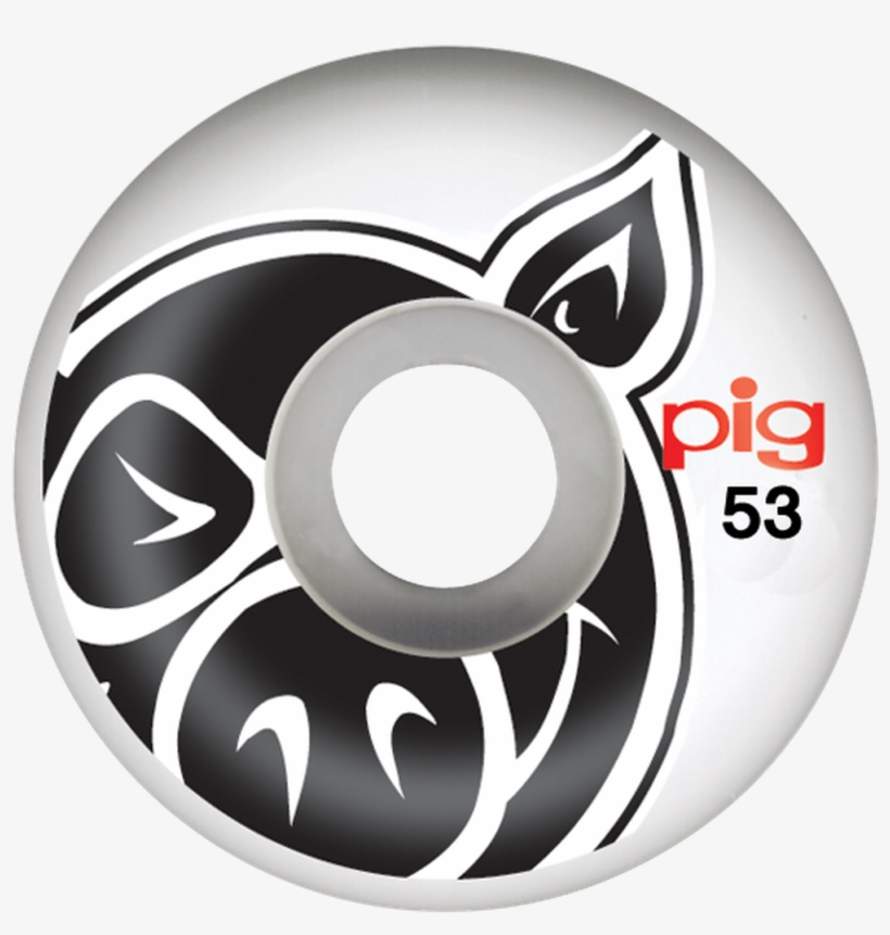 Pig Head Natural 53mm - Pig 55mm Skateboard Wheels - Free Transparent ...