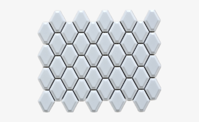Tpmg-07 3d White Diamond Porcelain Mosaic Tile Kitchen - Crystiles Peel ...