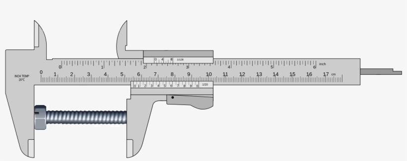 Simple Vernier Caliper Drawing - Free Transparent PNG Download - PNGkey