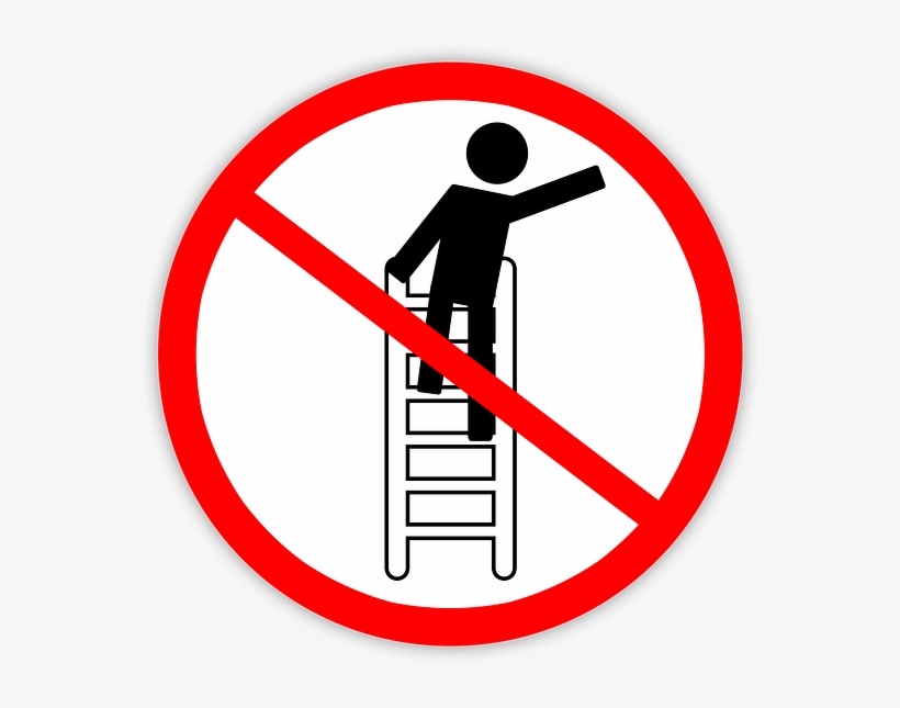 Ladder-510578 - Do Not Climb Ladder Sign - Free Transparent PNG ...