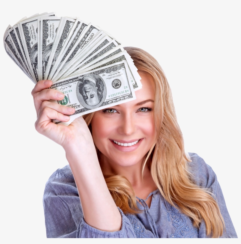 Check Cashing Money Services - Woman With Money Png - Free Transparent ...
