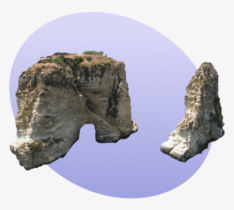 P Beirut-raouché Rocks Formation - Pigeons' Rock - Free Transparent PNG ...