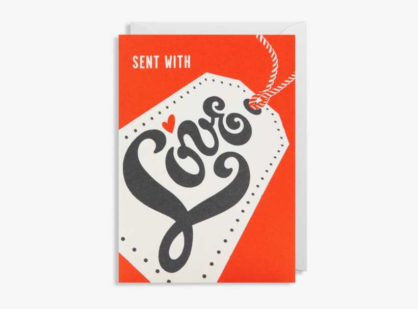 Sent With Love Greeting Card - Greeting Card - Free Transparent PNG ...