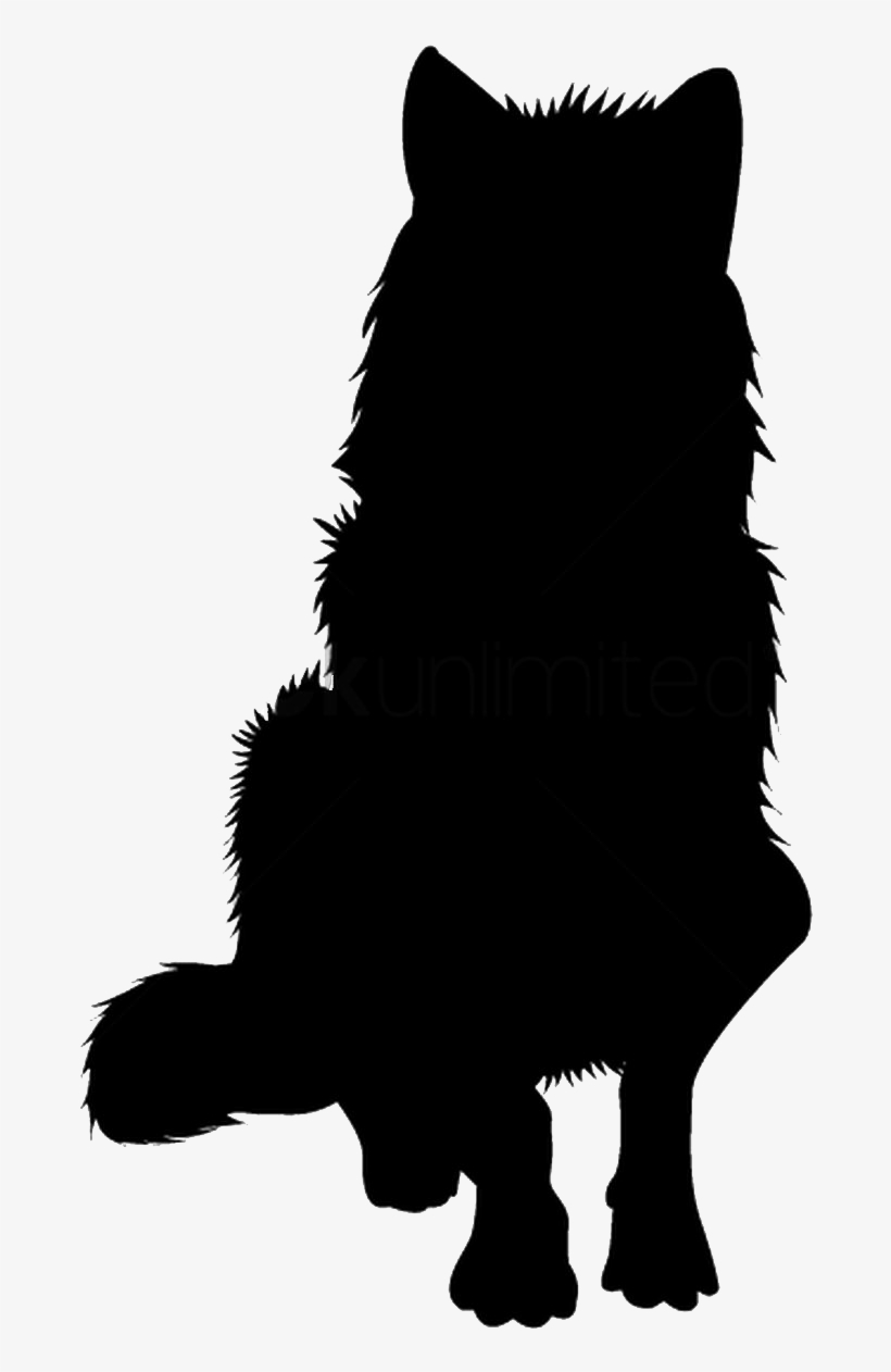 Silhouette Of Sitting Wolf 1501686 - Wolf Silhouette Sitting - Free ...
