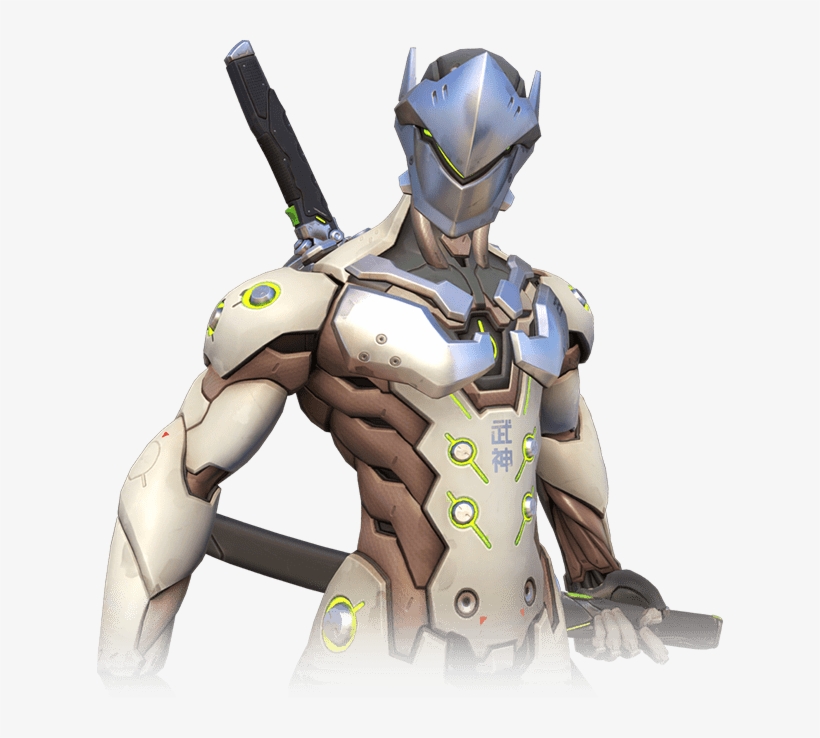 Genji Portrait - Overwatch Helmet Genji Mask Cosplay Prop With Led ...