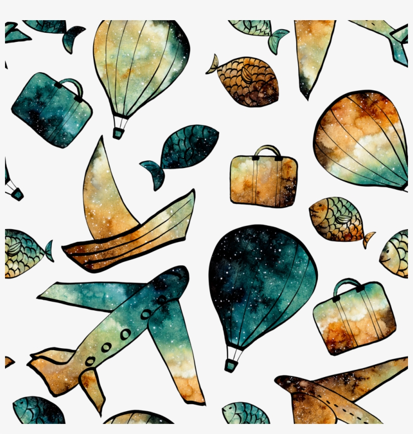 Hand Painted Earthy Small Fish Png Background - Illustration - Free ...