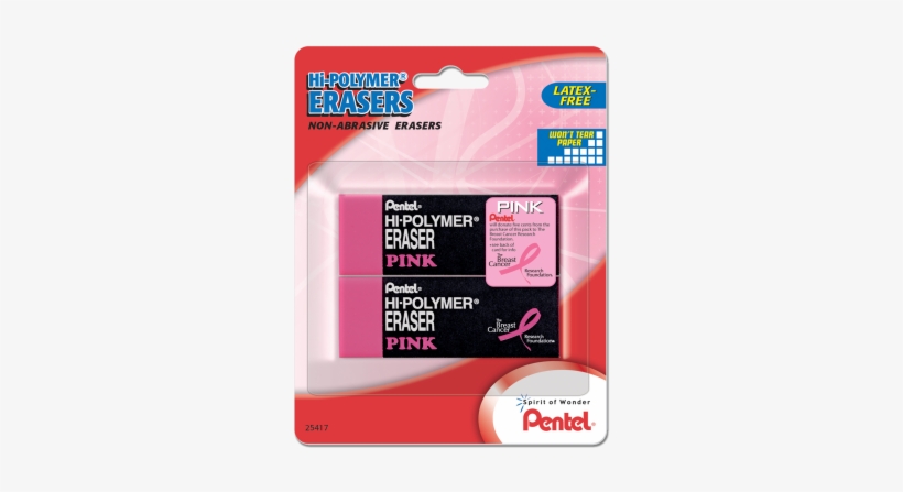 Hi-polymer® Block Eraser Large Pink, 2 Pack - Pentel Hi-polymer Block ...