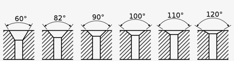Open - 90 Degree Countersink Hole - Free Transparent PNG Download - PNGkey