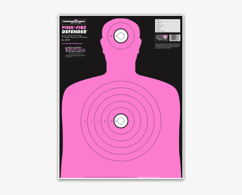 Pink-fire Human Silhouette 19"x25" Training Targets - Human Silhouette ...