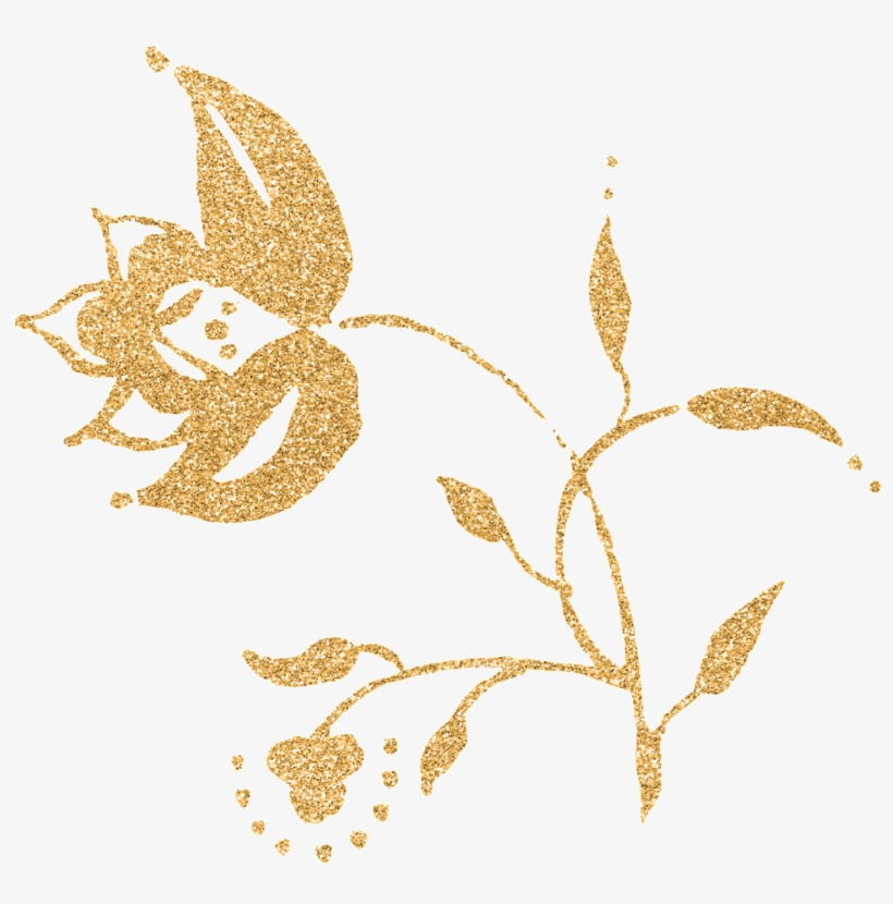 Golden Shadow Floral Transparent - Motif - Free Transparent PNG ...