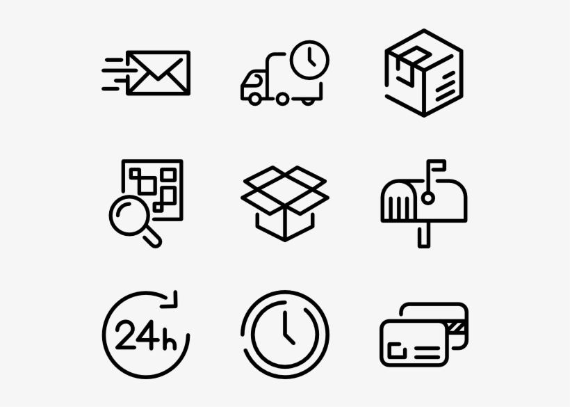 Logistic Delivery Instructions - White Icons Png - Free Transparent PNG ...