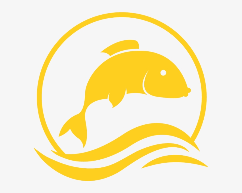 Sea And Jumping Fish Symbol - Illustration - Free Transparent PNG ...