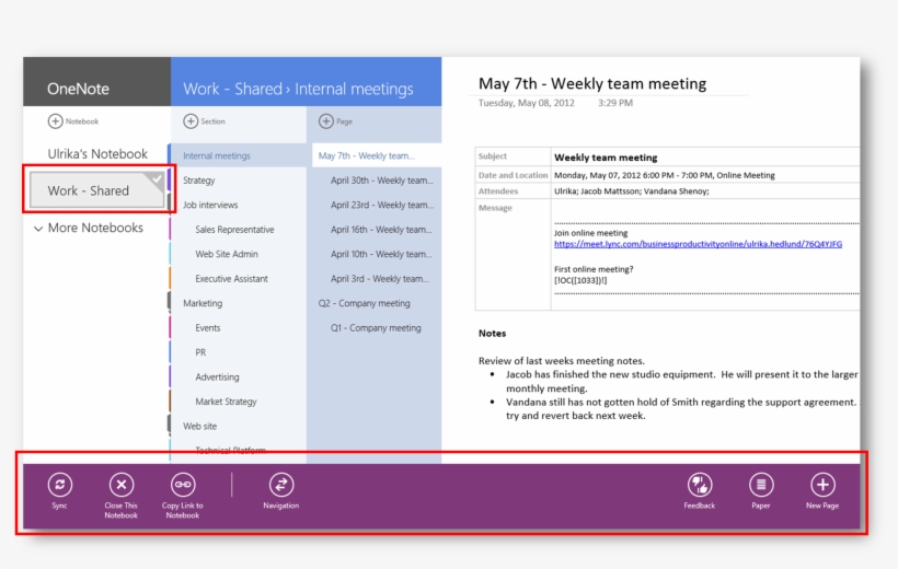 Notebook App Bar - Onenote Menu Bar - Free Transparent PNG Download ...