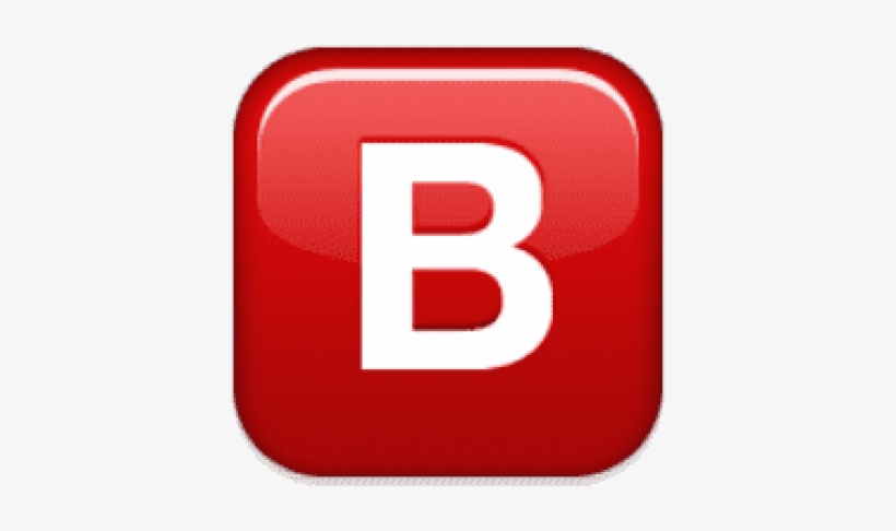 Free Png Ios Emoji Negative Squared Latin Capital Letter - B Emoji Png ...