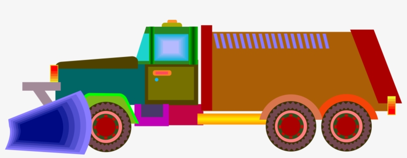 Vector Illustration Of Snow Plow And Snow Removal Equipment - Snow ...