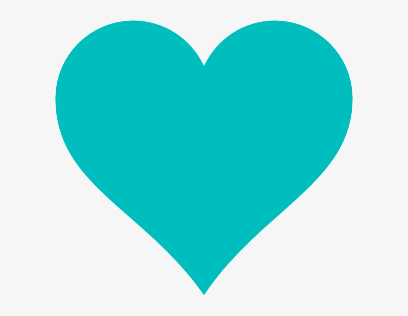 Blue Heart Clip Art At Clker - Teal Heart Clipart - Free Transparent ...