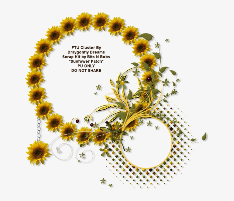 Bnb Sunfower Patch Cluster Frame - Antique Clown - Free Transparent PNG ...